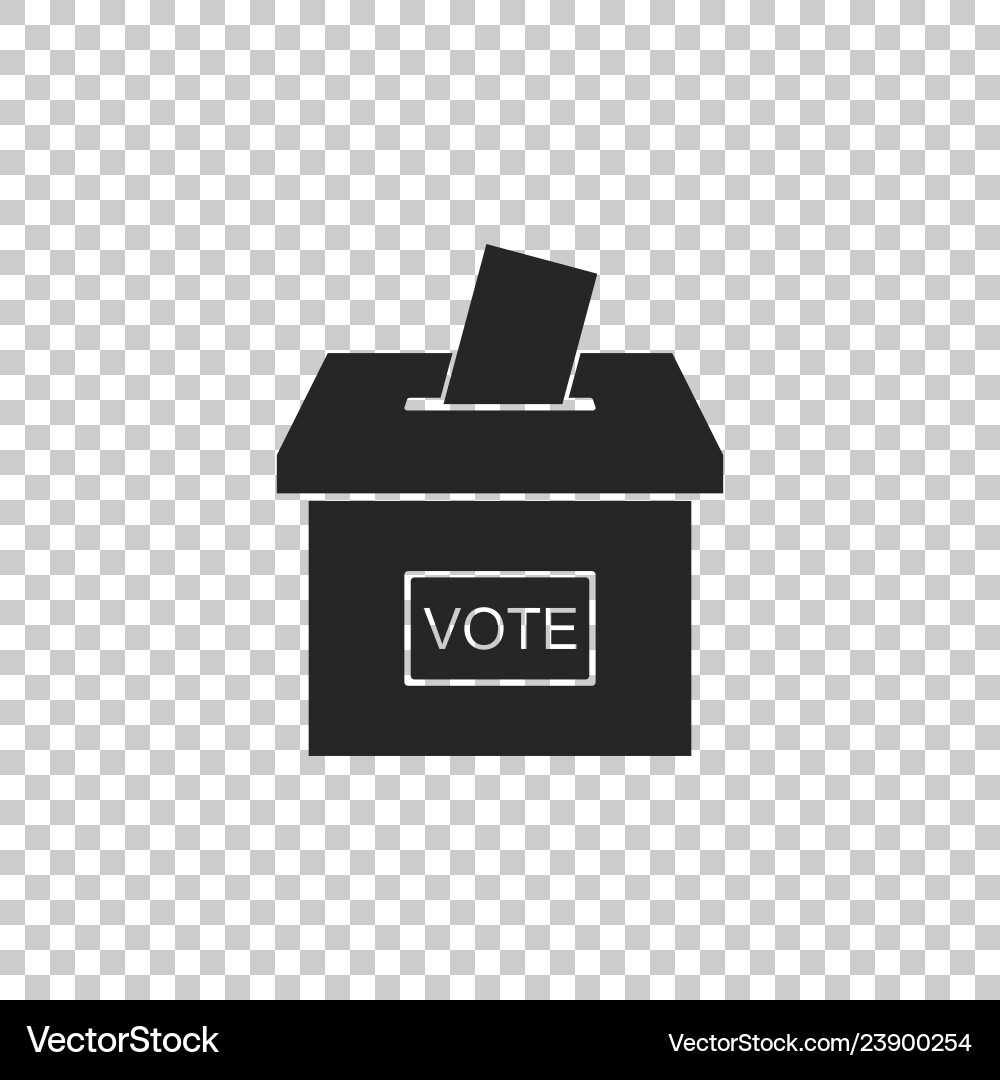 Vote box or ballot with envelope icon isolated Vector Image