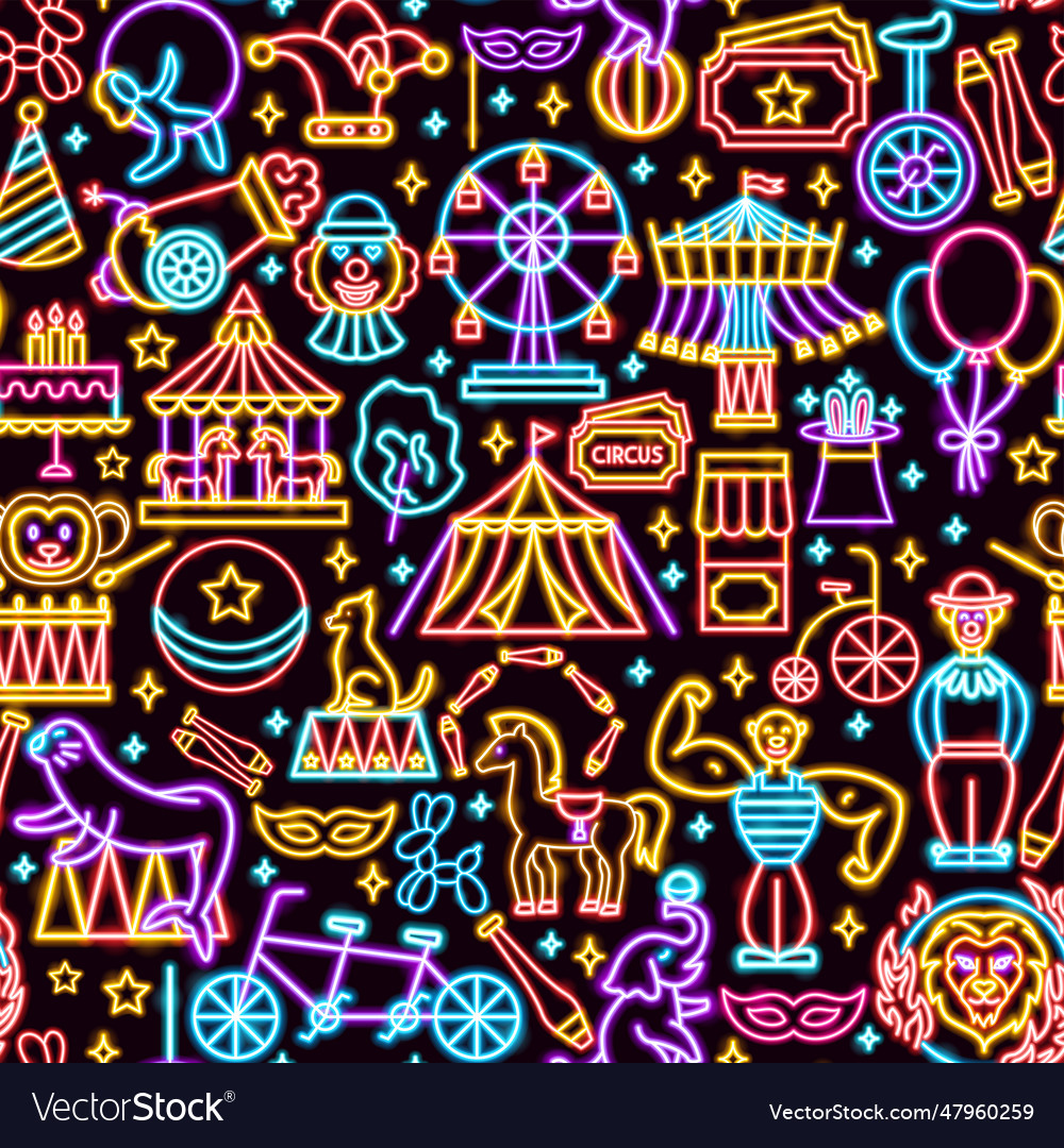 Circus seamless pattern Royalty Free Vector Image
