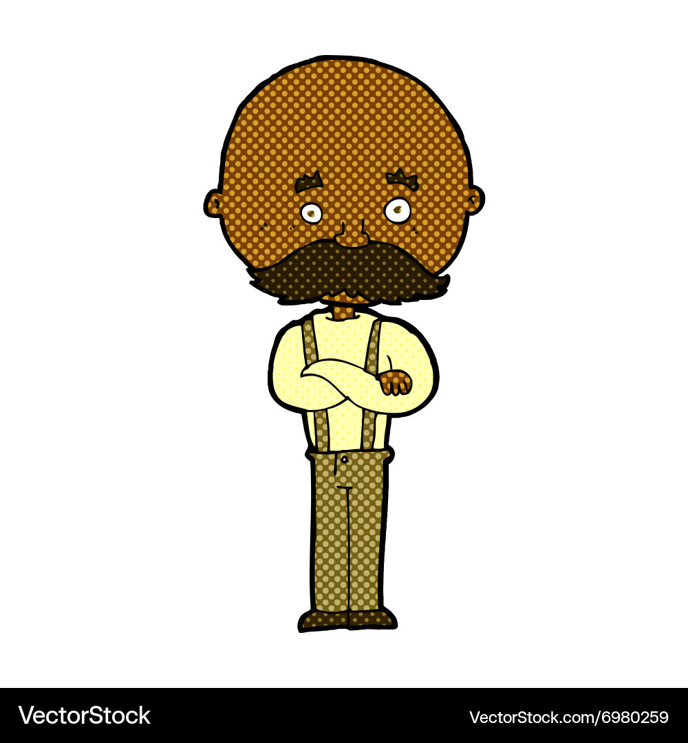 Comic cartoon grandfather Royalty Free Vector Image