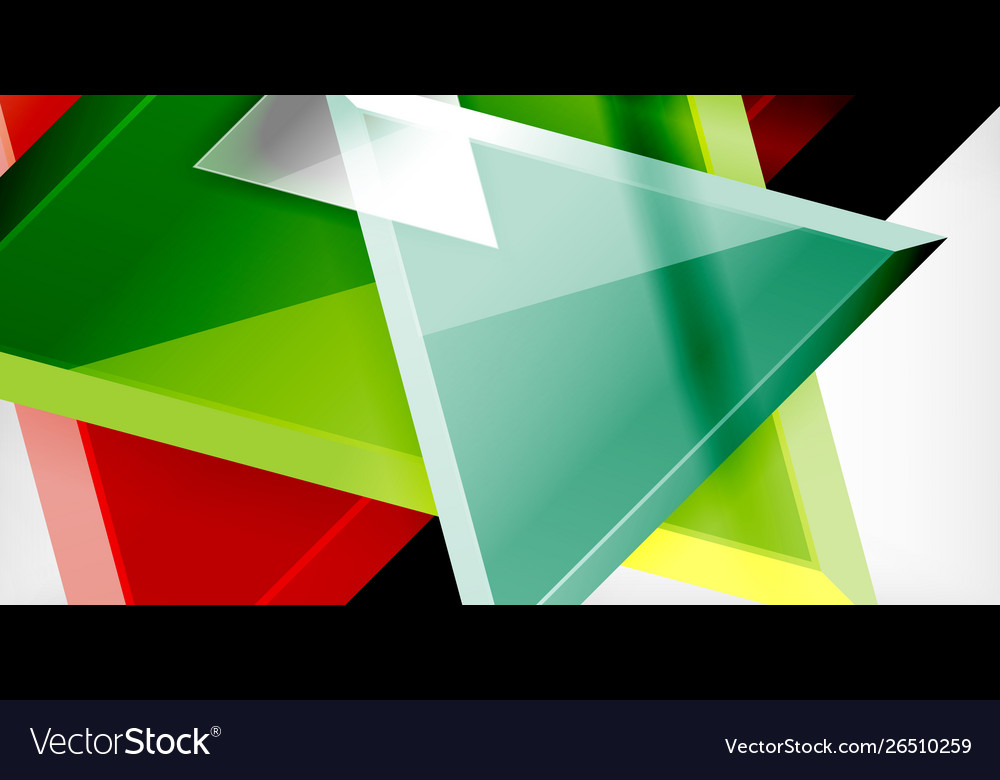 Dynamic triangle composition abstract background Vector Image