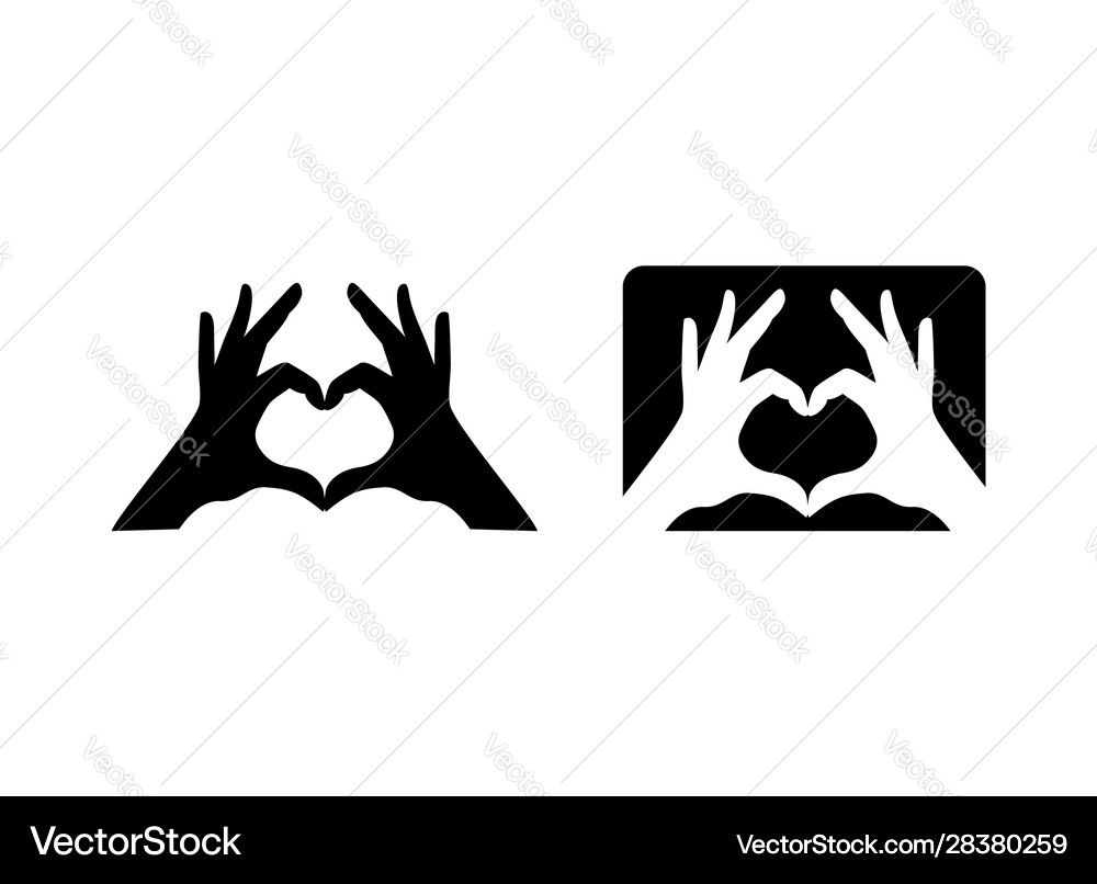 Fingers love logo Royalty Free Vector Image - VectorStock