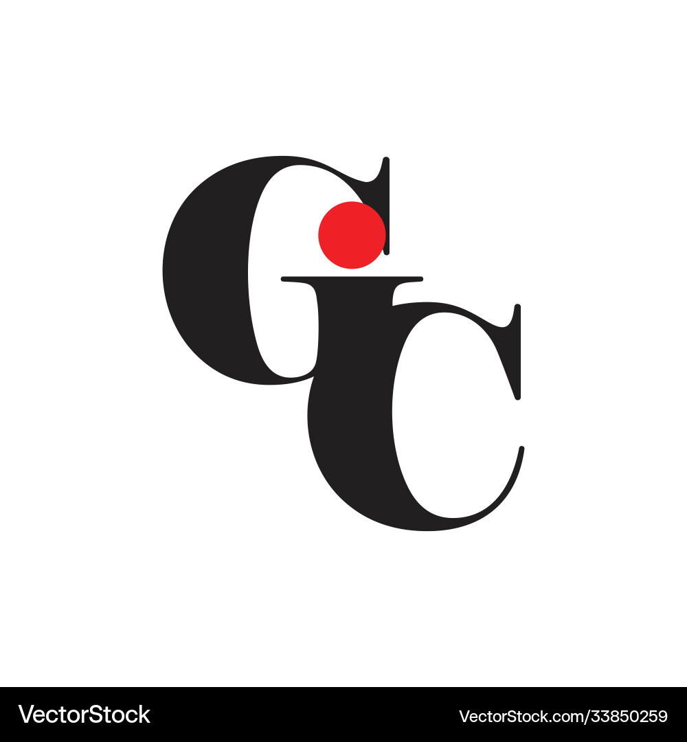 Letter gic simple geometric logo Royalty Free Vector Image