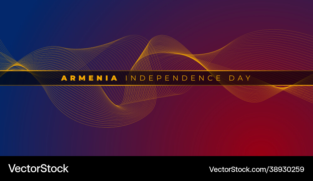 Yellow line wave design with red and blue Vector Image