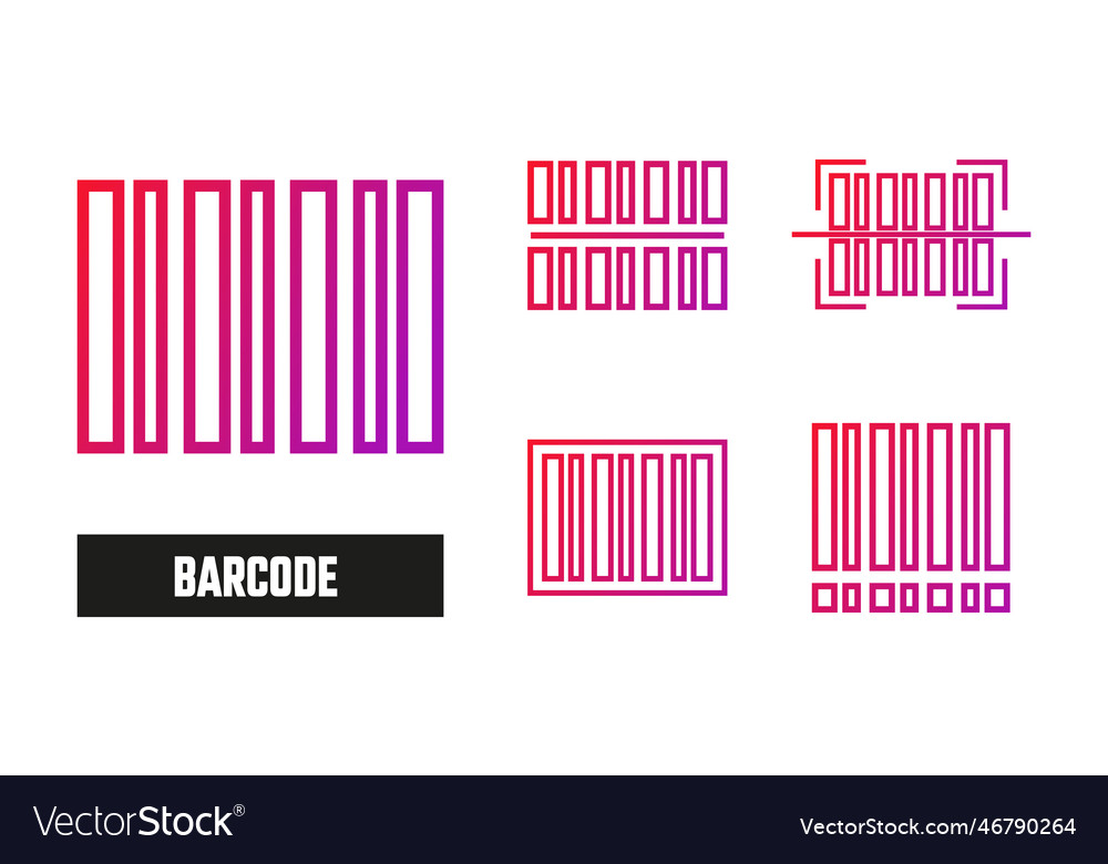 Barcode gradient icon Royalty Free Vector Image
