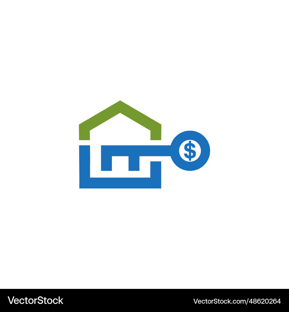 Design house abstract with key Royalty Free Vector Image