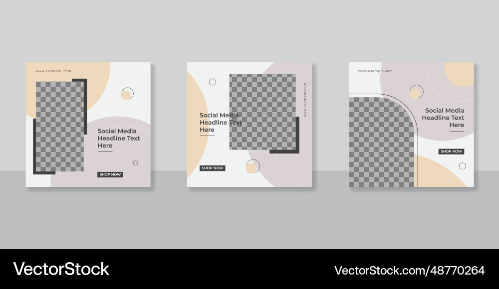 Minimalist promotion square web banner for social Vector Image