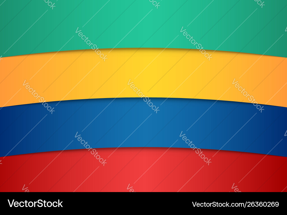 Realistic red green blue and yellow sheets Vector Image