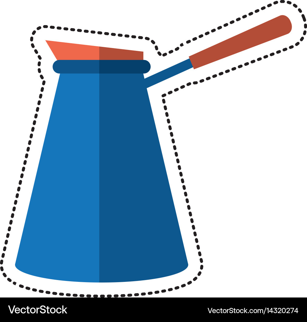 Cartoon coffee pot steel image Royalty Free Vector Image