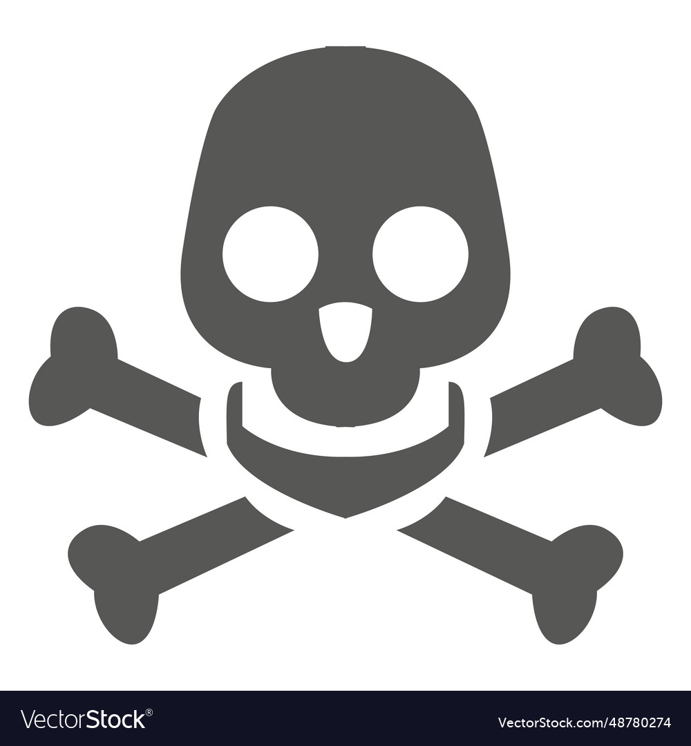 Danger skull icon silhouette Royalty Free Vector Image Danger skull icon silhouette Royalty Free Vector Image