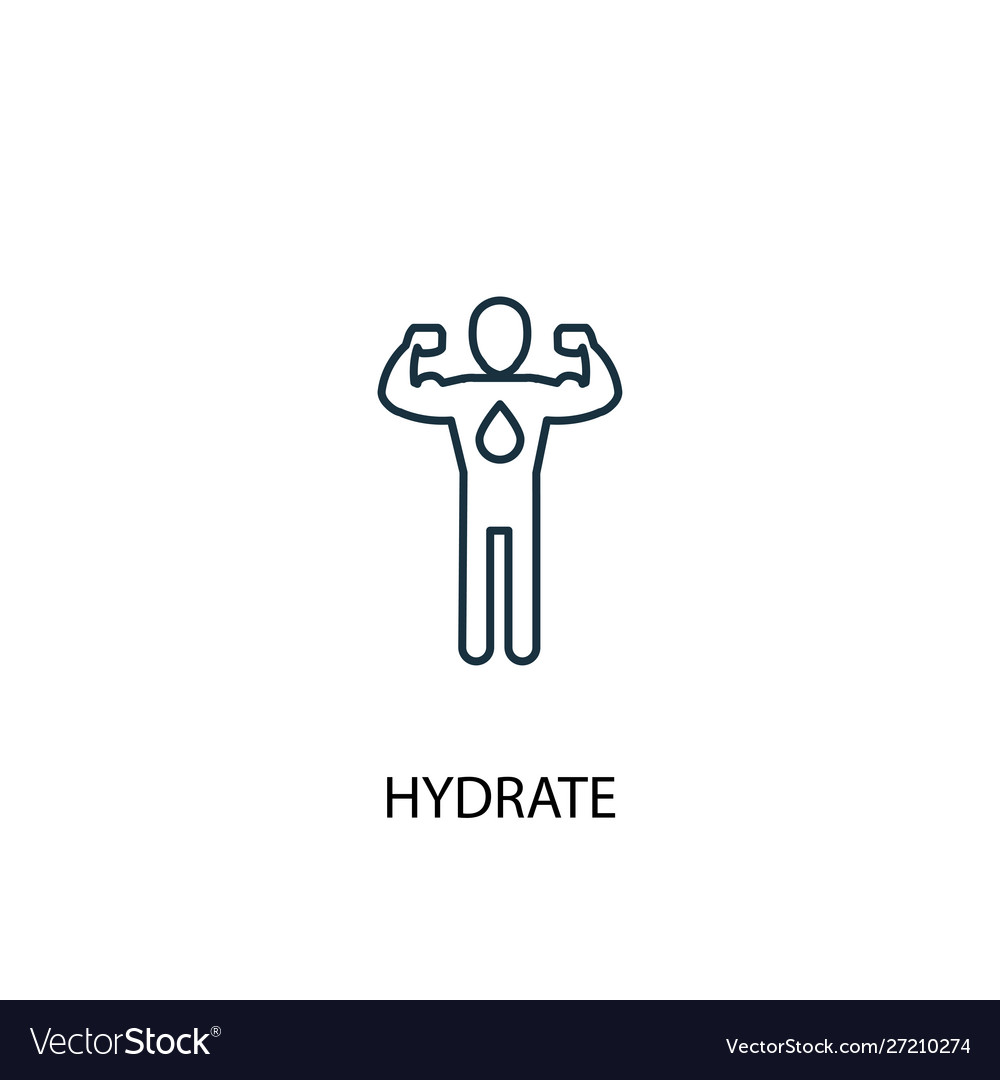 Hydrate concept line icon simple element Vector Image