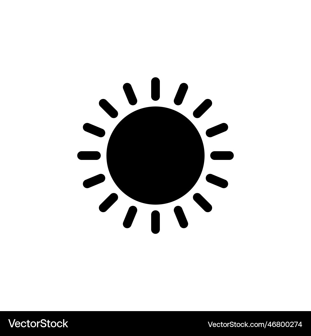 Sun icon brightness icon Royalty Free Vector Image