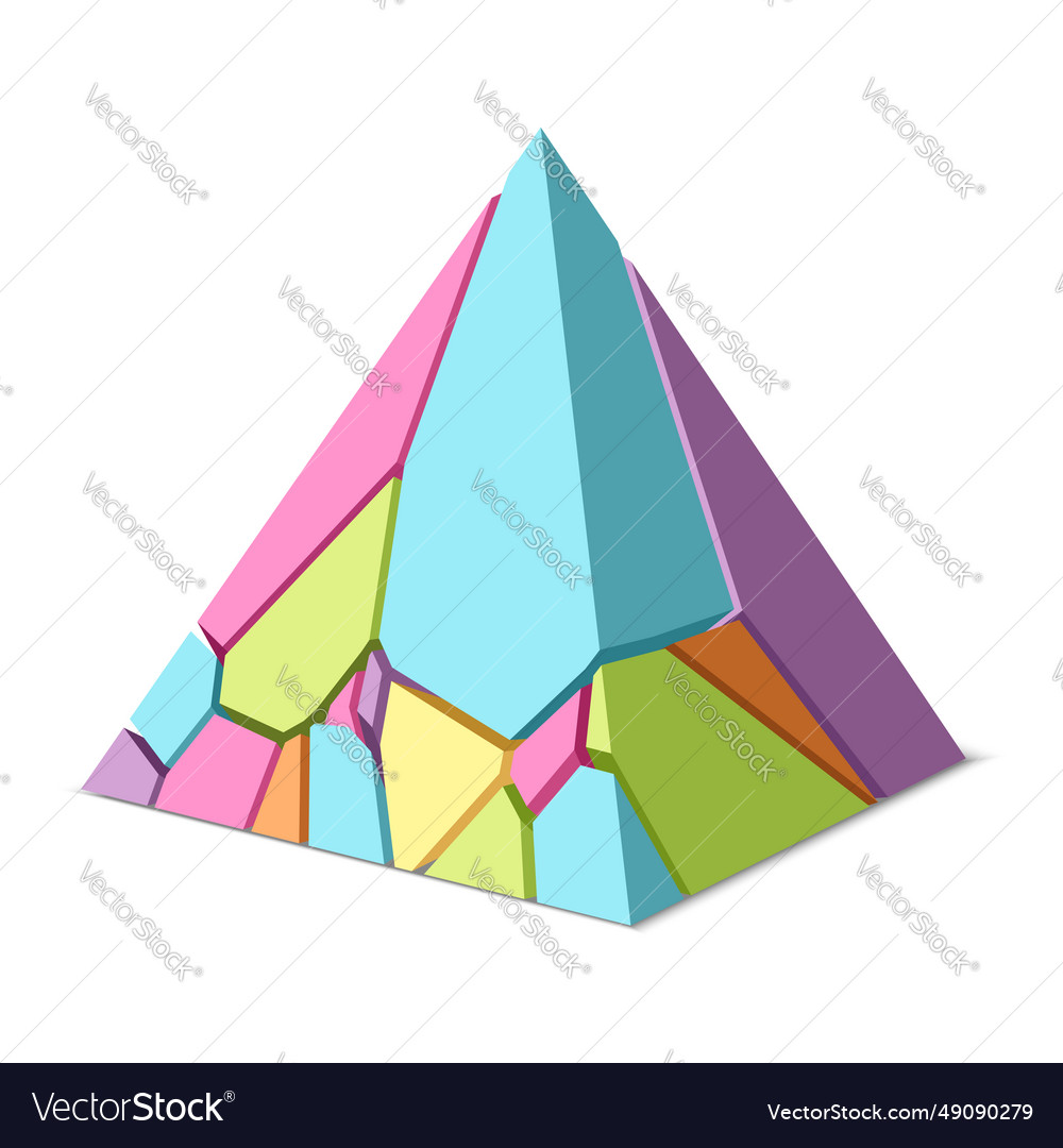 Cracked pyramid Royalty Free Vector Image - VectorStock