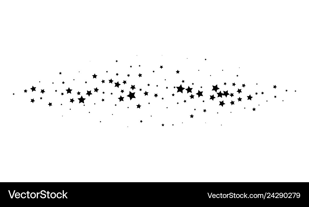 Falling star star trail isolated on white Vector Image