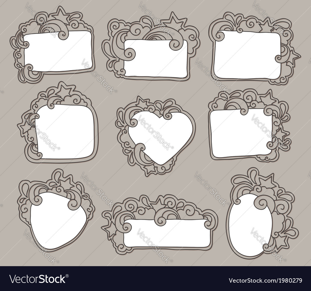 Funky frames set Royalty Free Vector Image - VectorStock