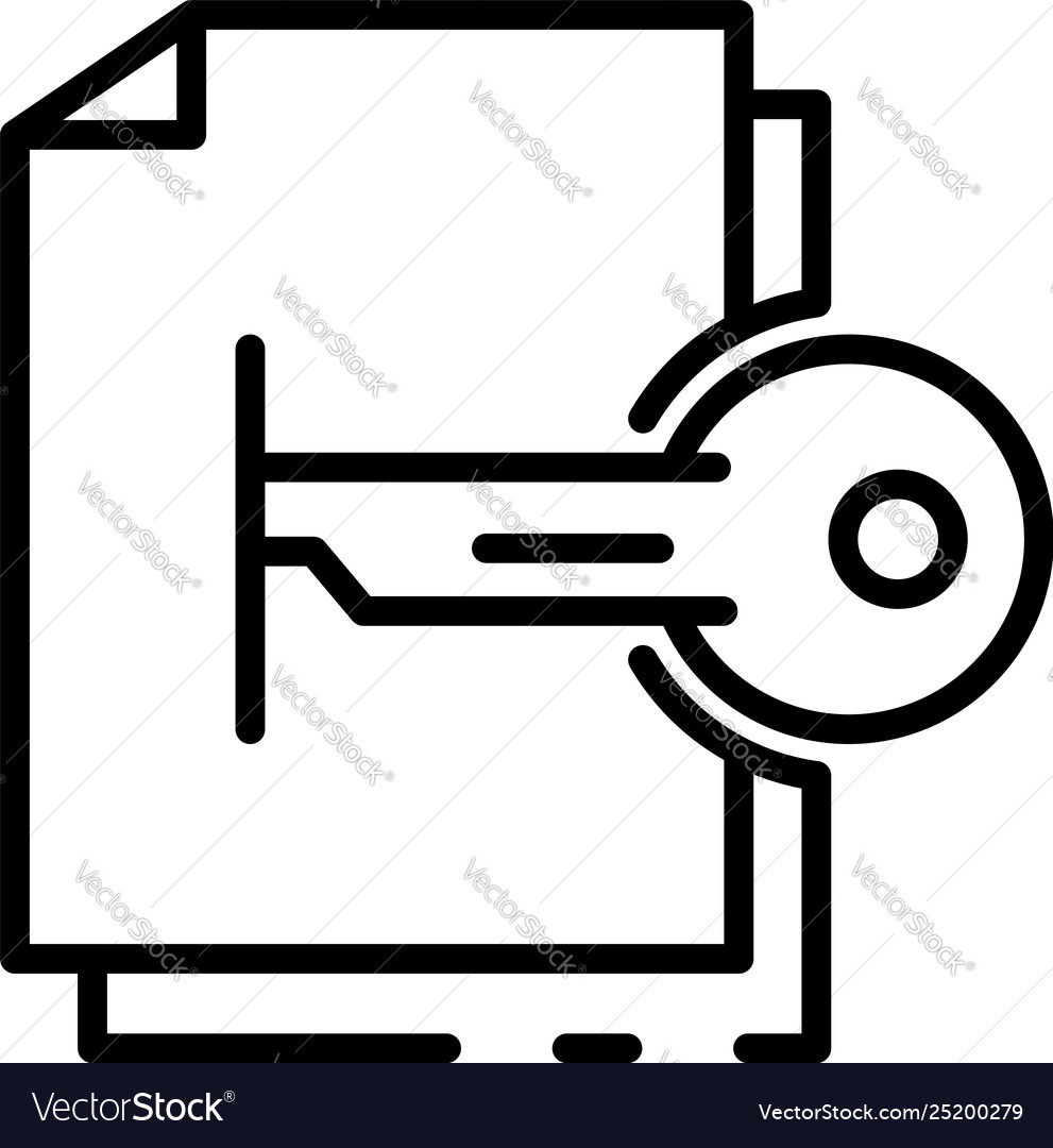 Hacking file encryption icon outline style Vector Image Hacking file encryption icon outline style Vector Image