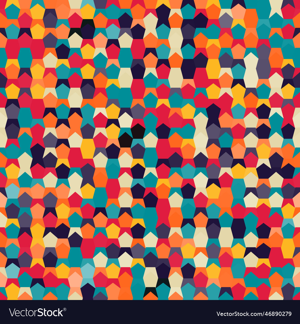Retro mosaic seamless pattern Royalty Free Vector Image