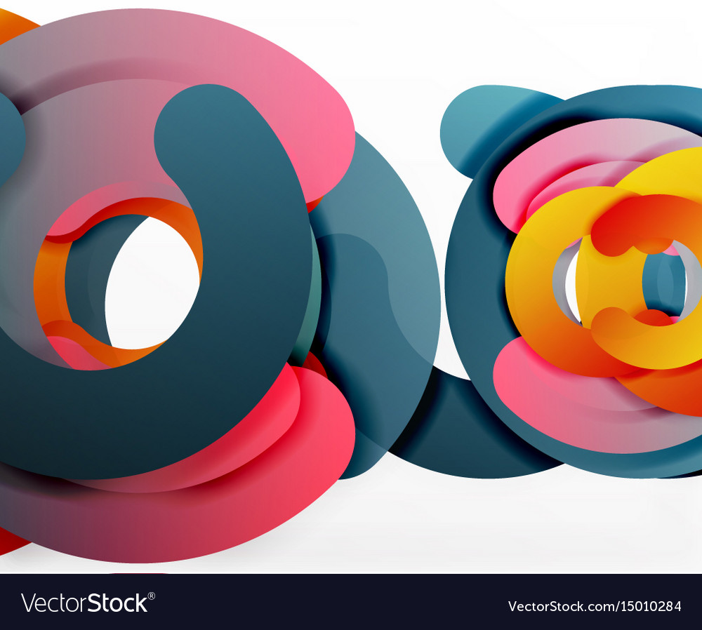Circle geometric abstract background colorful Vector Image