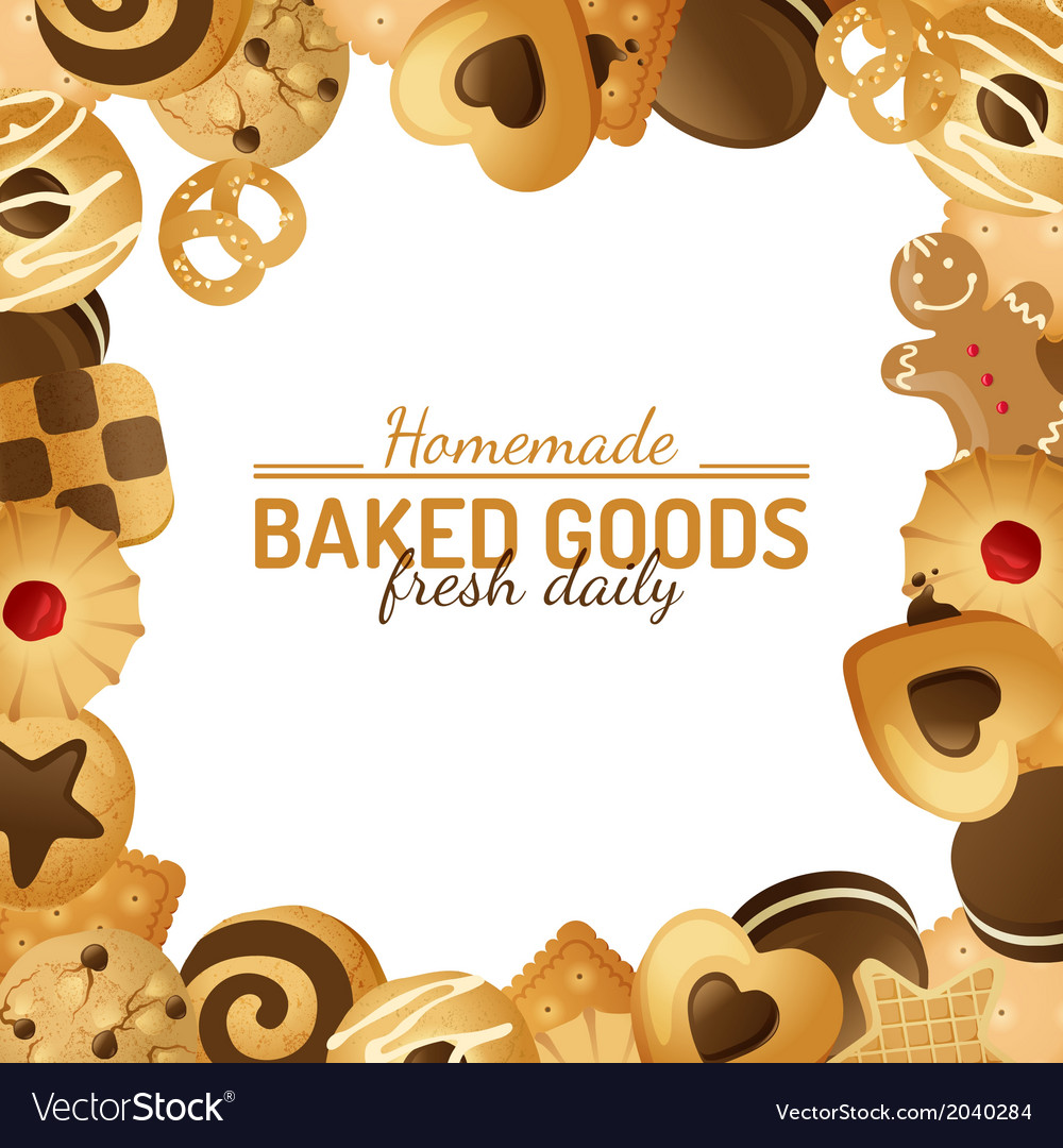 Cookie background Royalty Free Vector Image - VectorStock