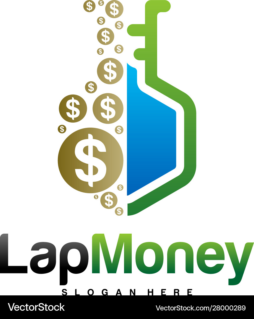 Money lap logo design concept lap logo Royalty Free Vector