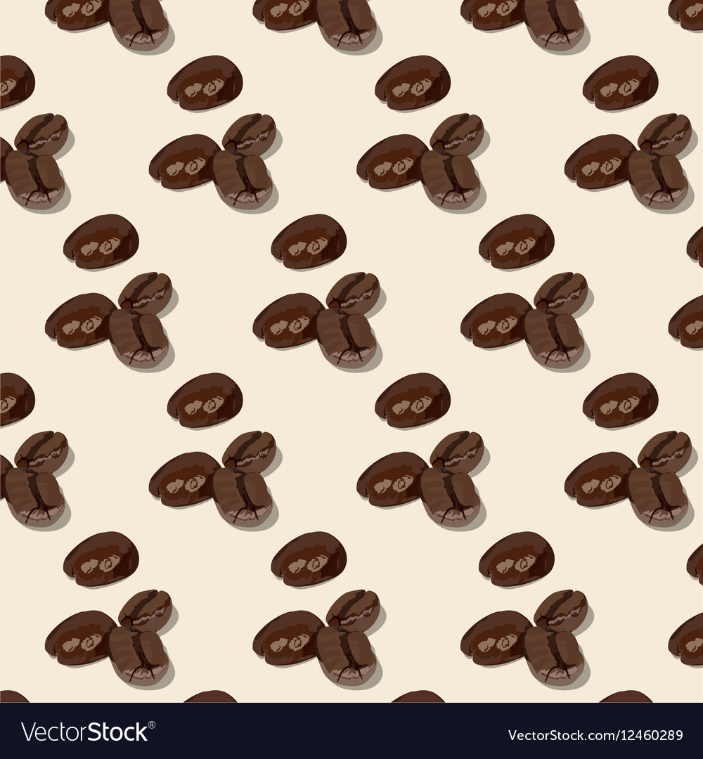 Roasted coffee beans pattern Royalty Free Vector Image