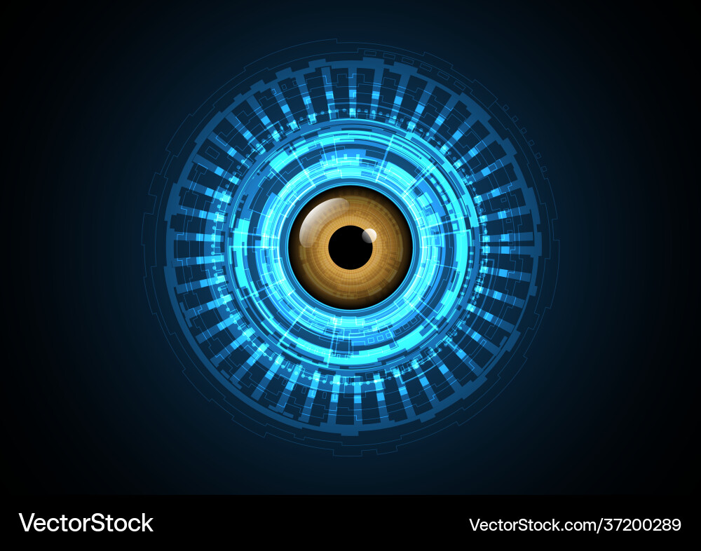 Technology abstract future eye circle background Vector Image