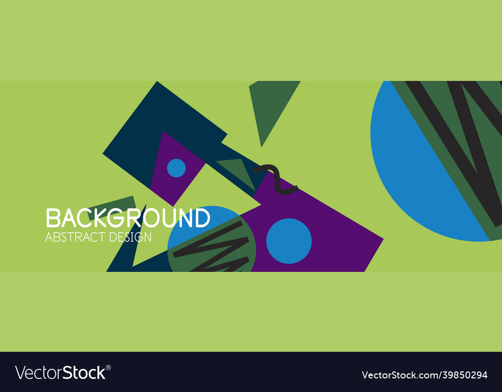 Abstract Background Blocks Lines Triangles Vector Image