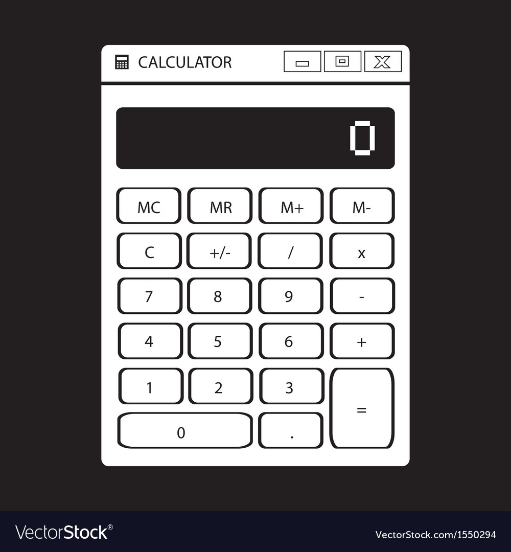 Calculator Royalty Free Vector Image - VectorStock