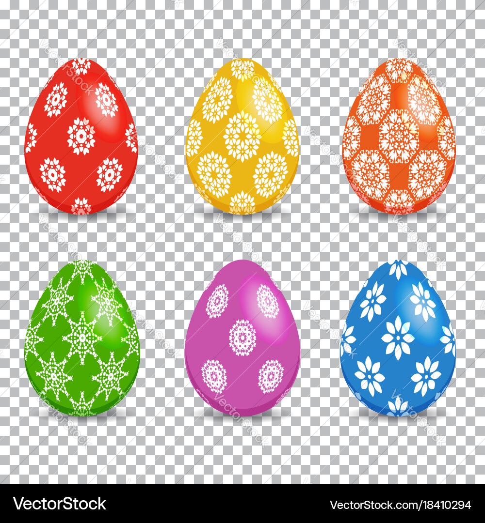 Easter eggs set Royalty Free Vector Image - VectorStock