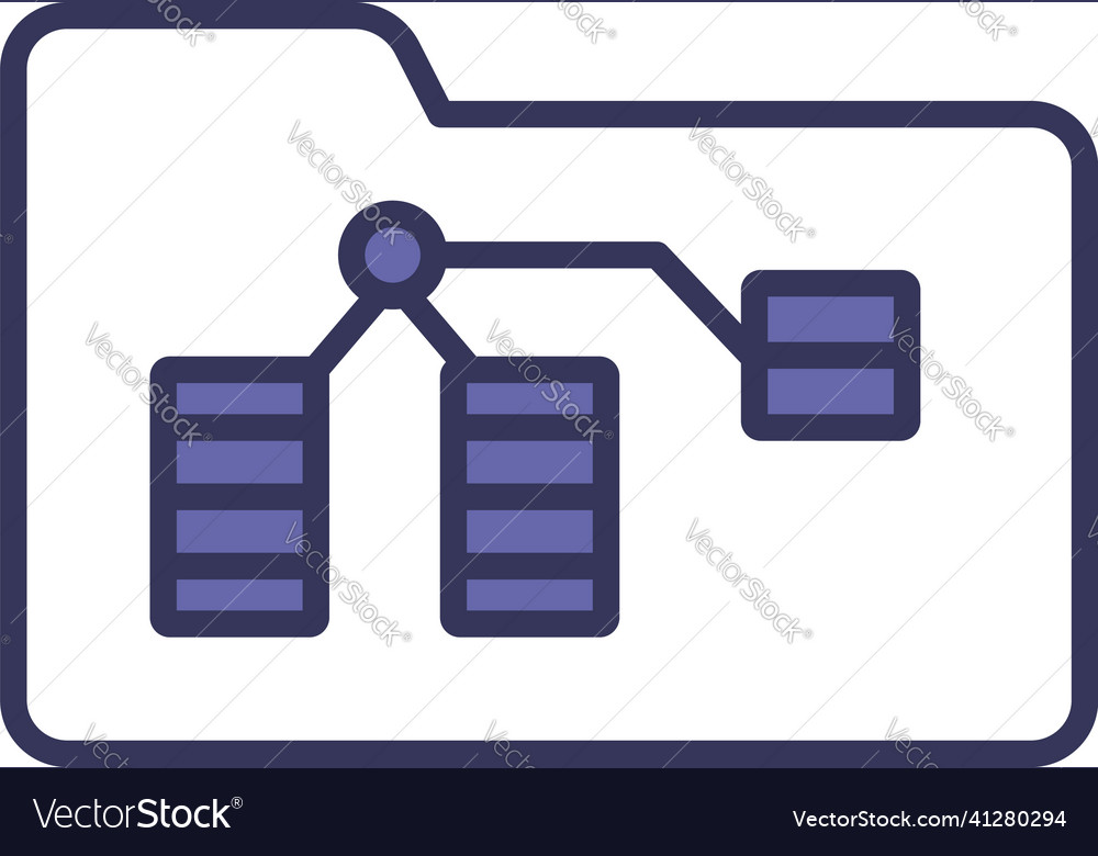 Folder network icon Royalty Free Vector Image - VectorStock