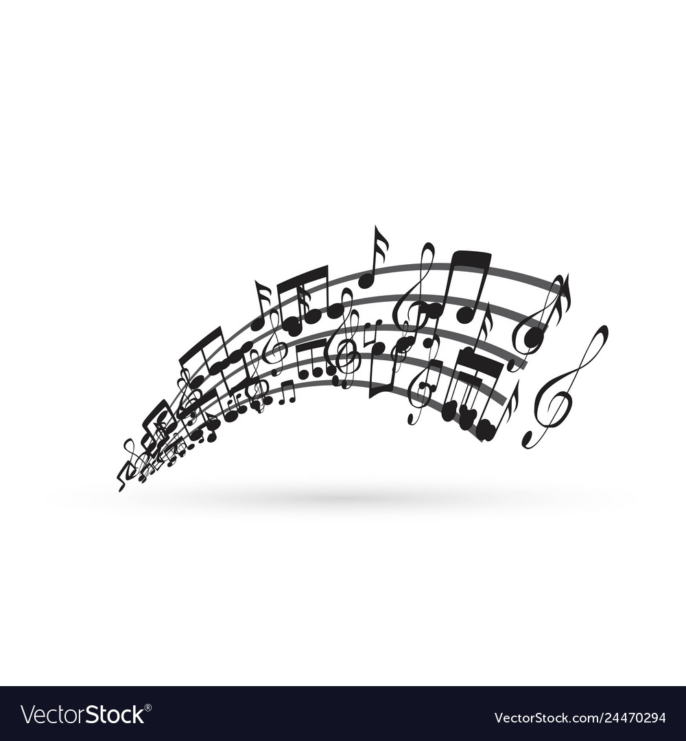 Music notes design element Royalty Free Vector Image