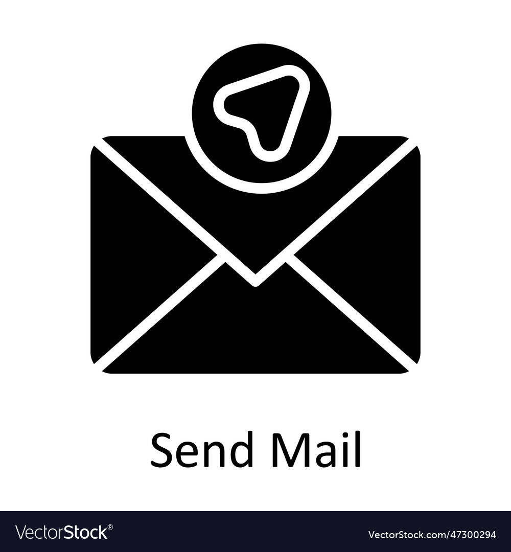 Send mail solid icon design Royalty Free Vector Image