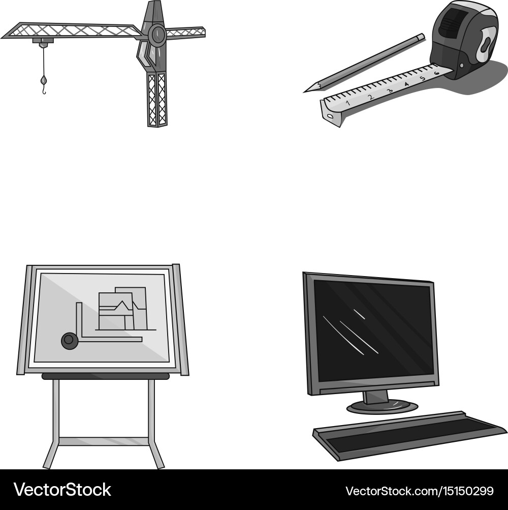 Construction crane measuring tape measure Vector Image