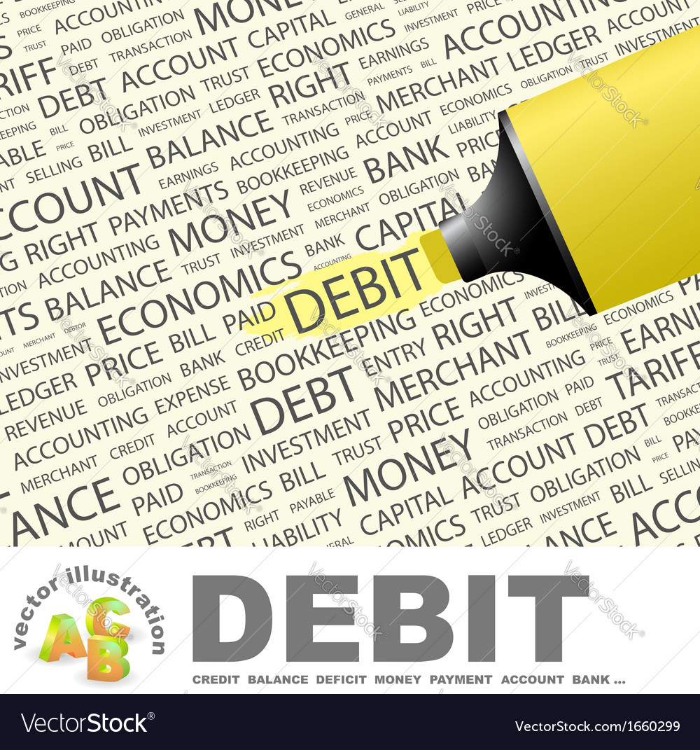 Debit Royalty Free Vector Image - VectorStock