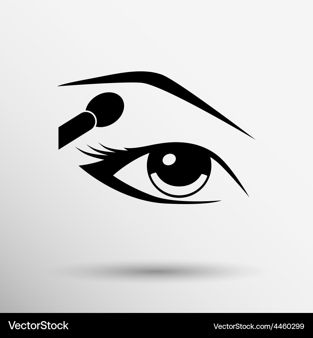 With beautiful female eyes with different makeup Vector Image