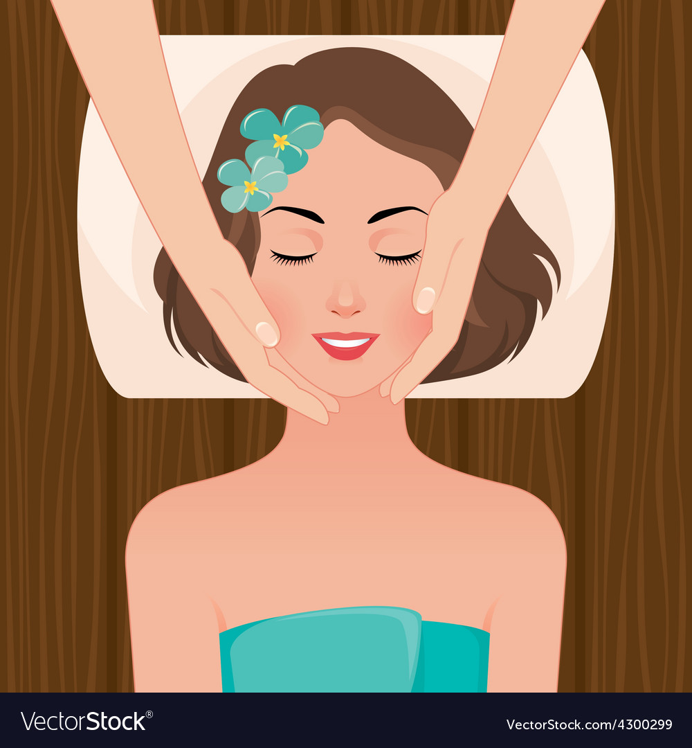 Woman At The Massage Spa Salon Royalty Free Vector Image