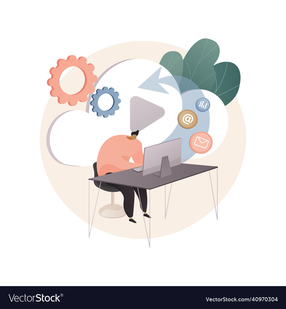 Cloud based engine abstract concept Royalty Free Vector