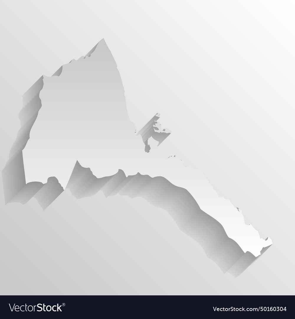 Eritrea Country Map Silhouette Royalty Free Vector Image
