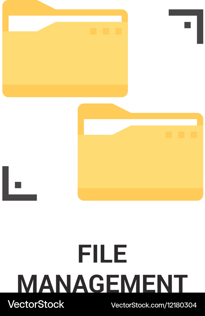 File management icon Royalty Free Vector Image