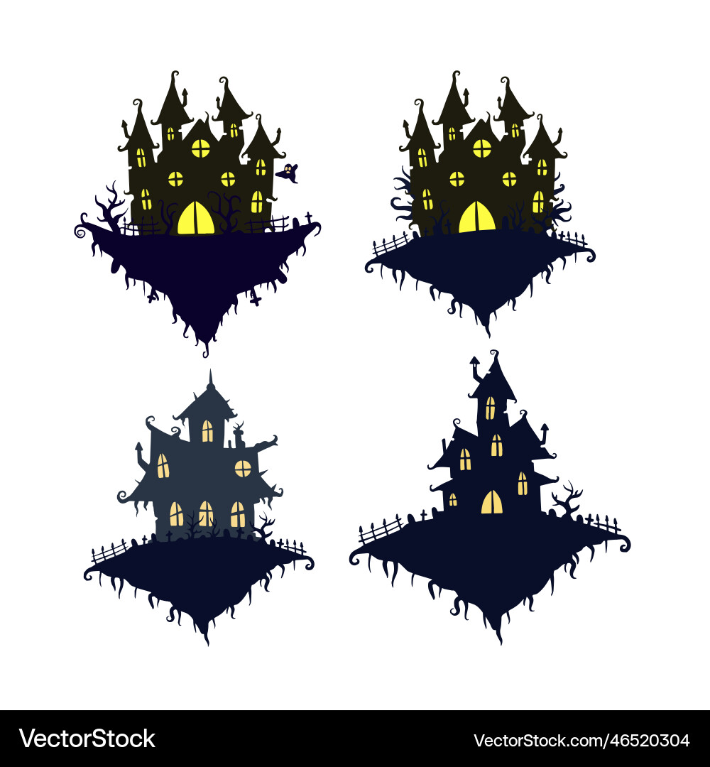 Halloween haunted house Royalty Free Vector Image