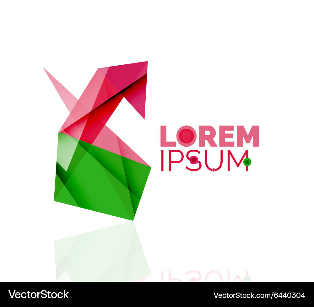 Logo abstract geometric business icon Royalty Free Vector