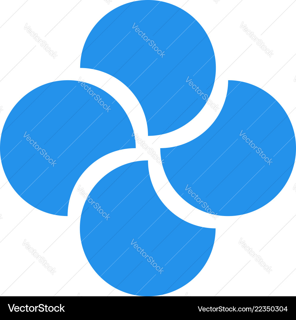 Quatrefoil abstract logo Royalty Free Vector Image