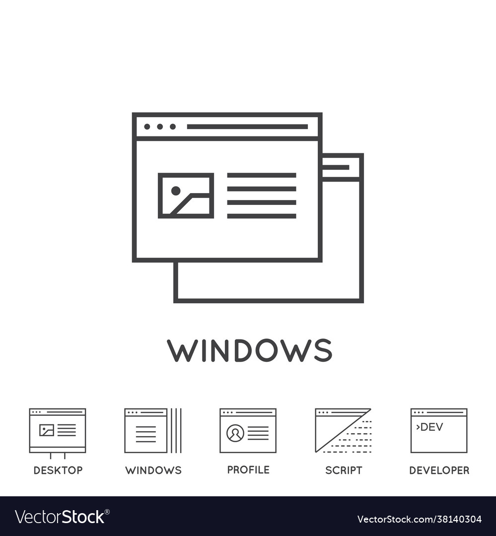 Set minimal browser developing app and coding Vector Image