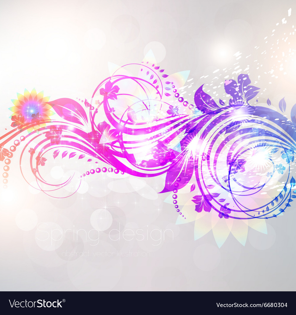 Spring floral design Royalty Free Vector Image
