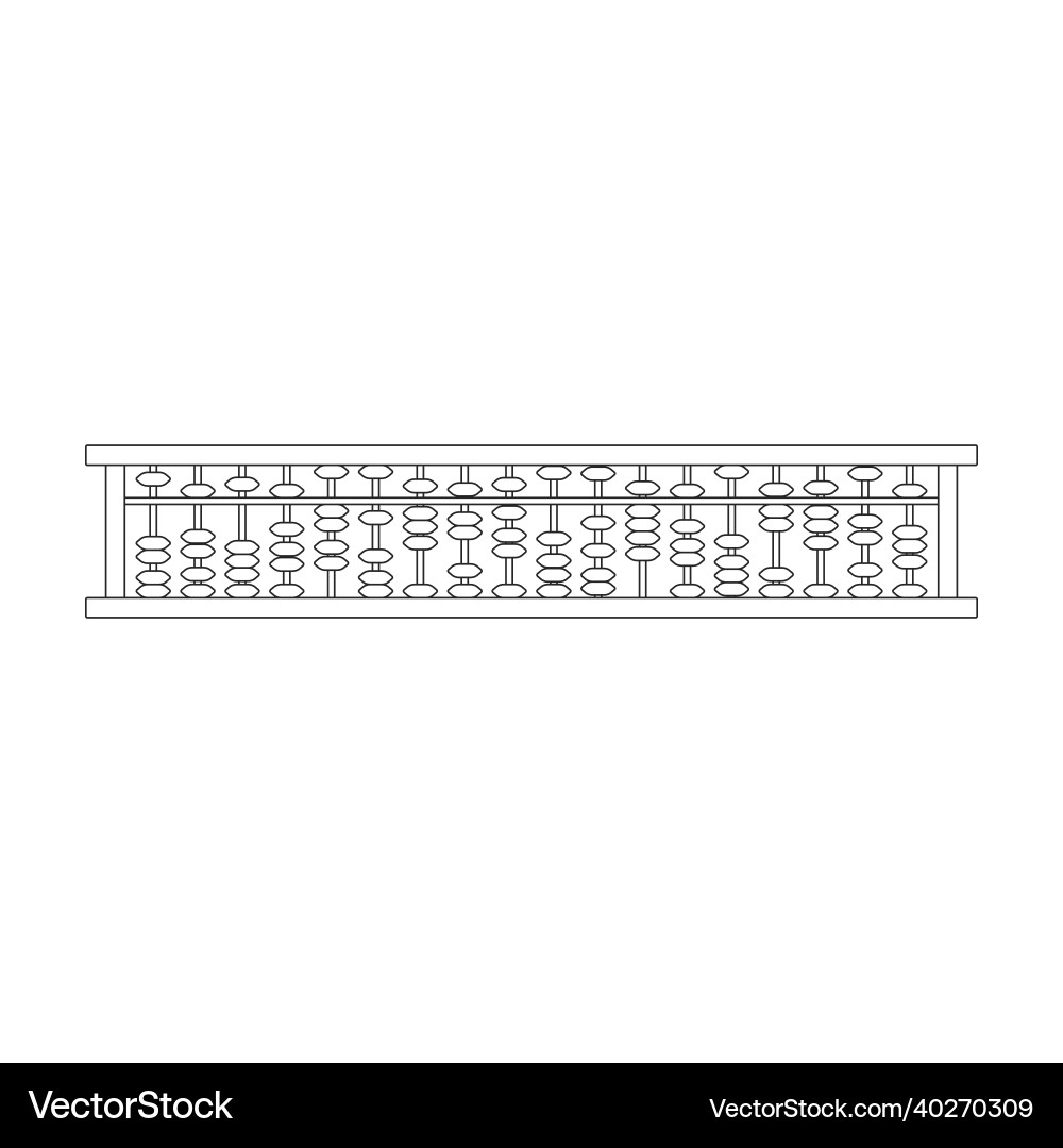 Abacus outline icon Royalty Free Vector Image - VectorStock