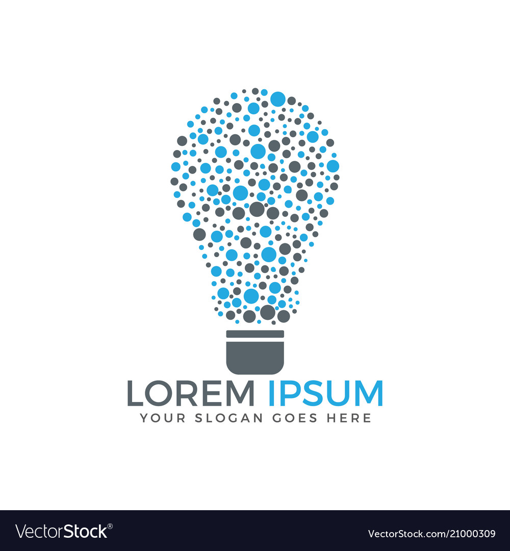Light Bulb Logo Design Royalty Free Vector Image