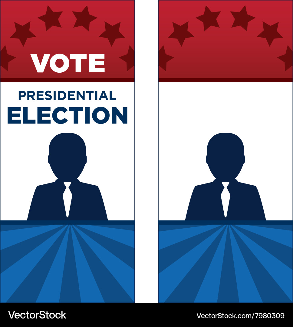 Man President Election Brochure Covers Royalty Free Vector