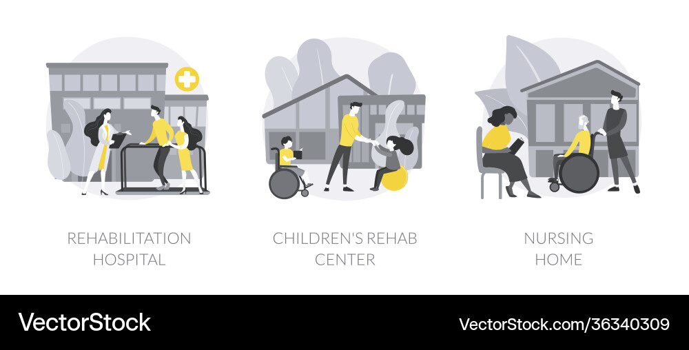Medical facility abstract concept Royalty Free Vector Image