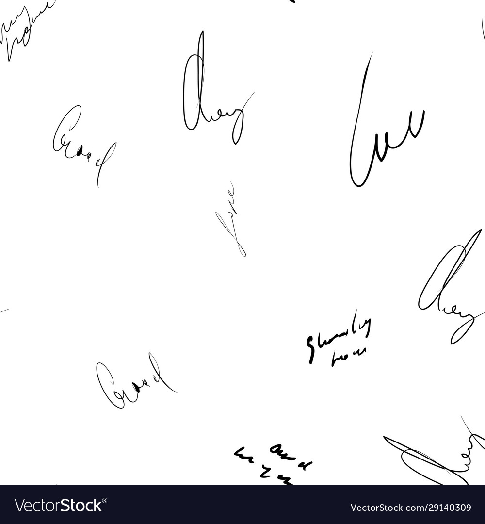 Seamless abstract text pattern handwritten font Vector Image