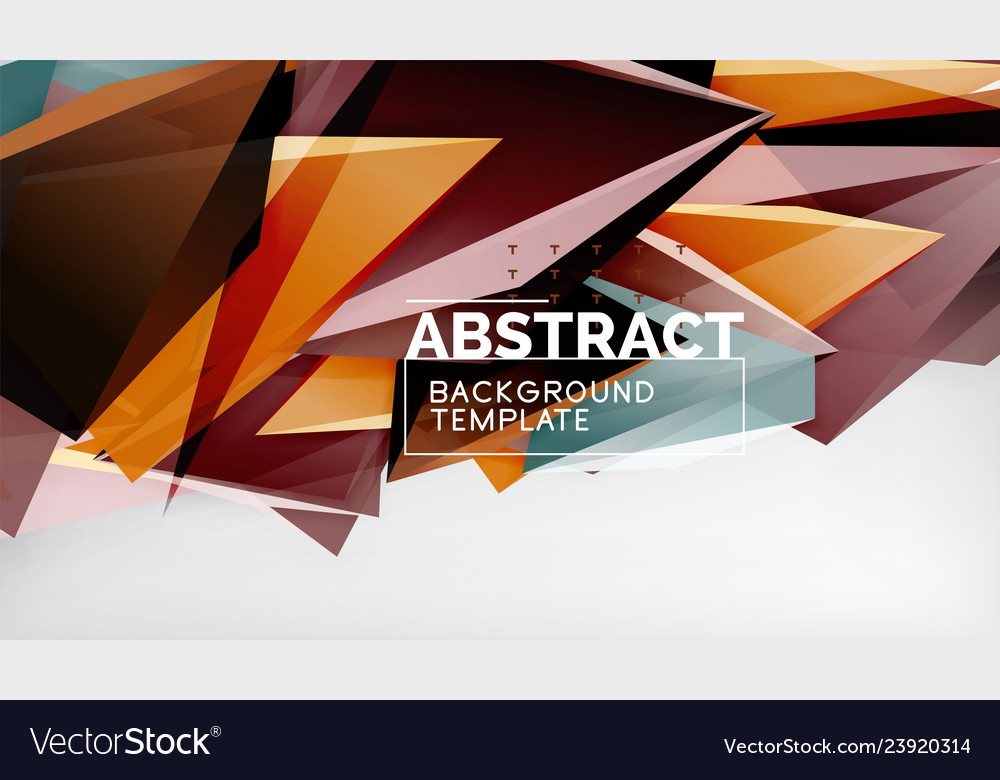 Abstract color triangles geometric background Vector Image