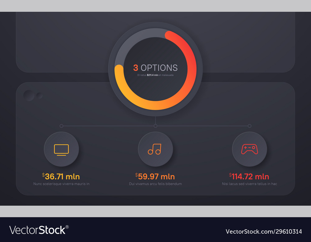 Dark hued presentation infographic structure chart